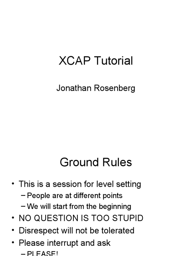 XCAP Tutorial: Jonathan Rosenberg | PDF | Xml | X Path