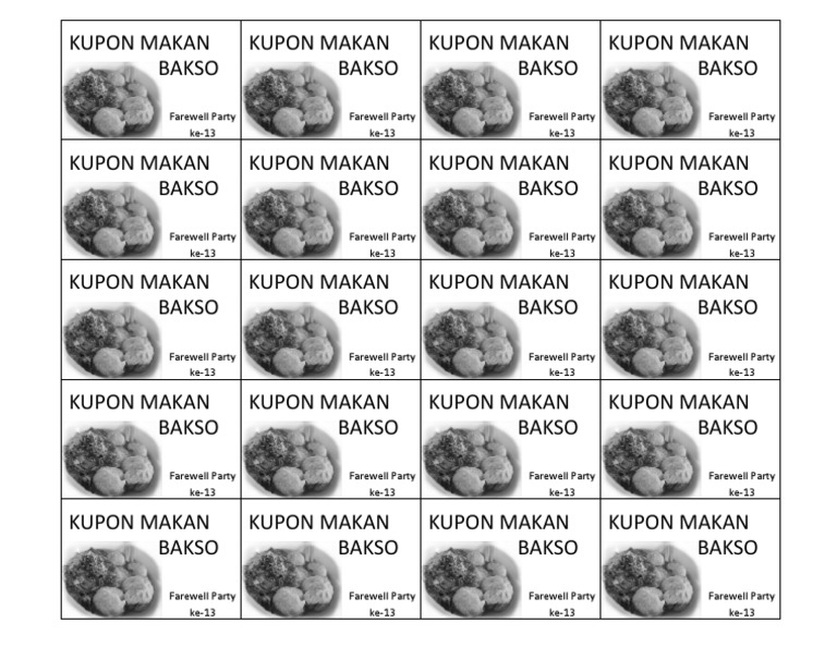 Kupon Bakso | PDF