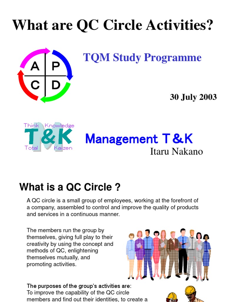 What Are QC Circle Activities?: TQM Study Programme | PDF | Data ...