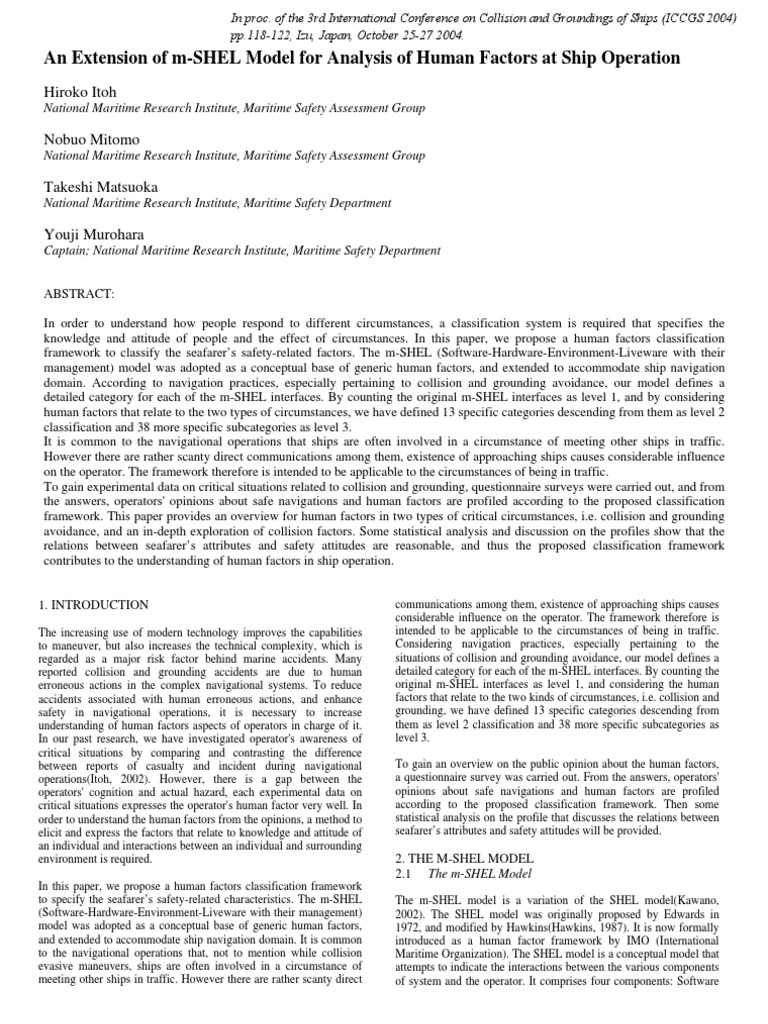 M SHEL | PDF | Conceptual Model | Ships