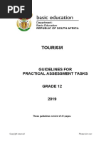 Grade 12 Tourism Pat Phase 2 Answers | Tourism | Educational Assessment