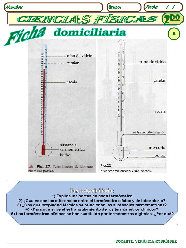 Partes y diferencias de termómetros | PDF | Ciencia y matemáticas