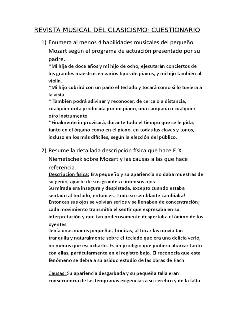 Revista Musical Del Clasicismo | PDF | Wolfgang Amadeus Mozart | Ludwig ...