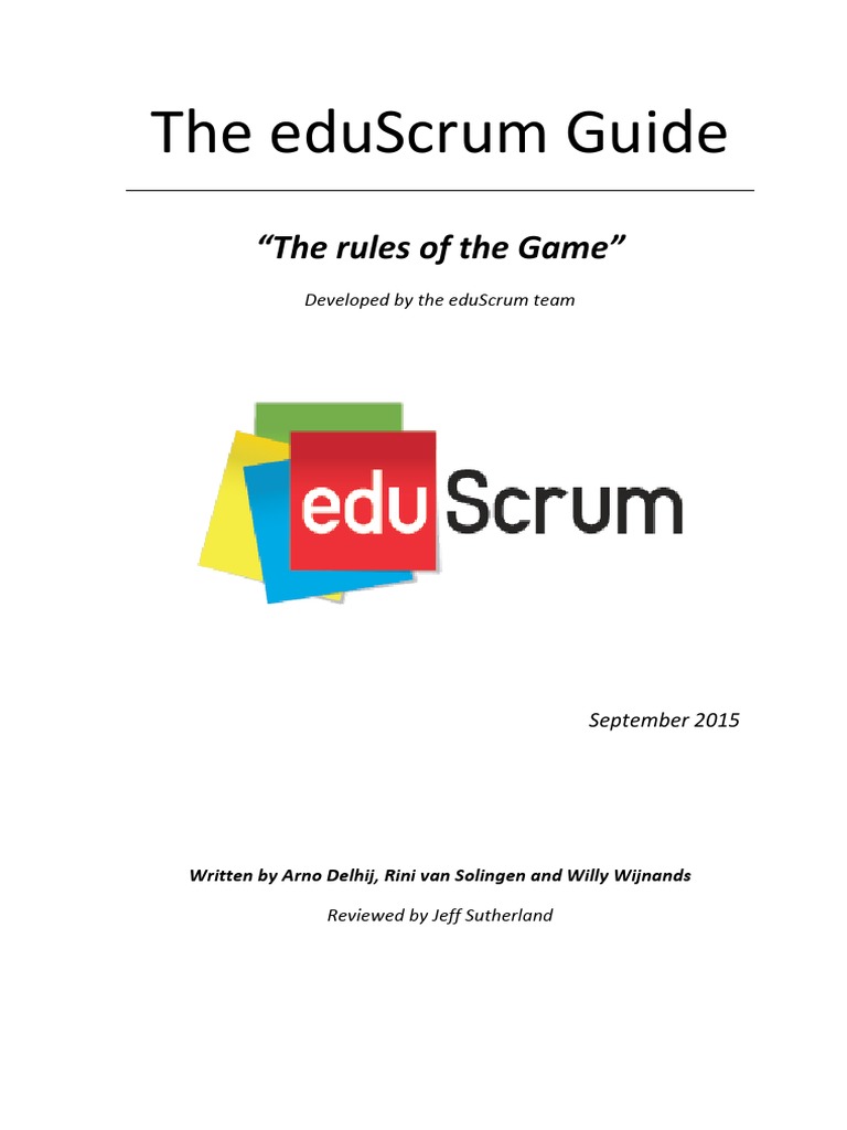 The EduScrum Guide en 1.2 | PDF | Scrum (Software Development) | Change