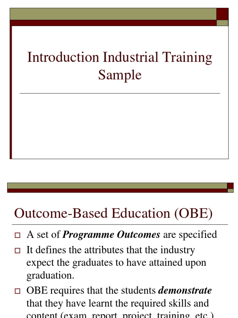 Introduction Industrial Training Sample | PDF | Engineering | Sustainability