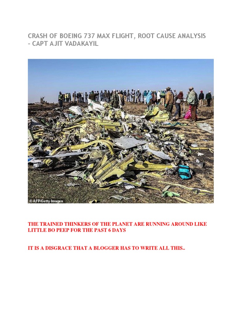 Boeing 737 Max Crash Analysis | PDF | Lift (Force) | Stall (Fluid ...