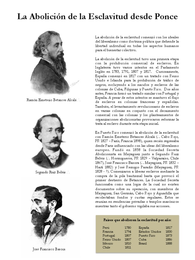 Abolicion Esclavitud en Ponce | PDF | Abolicionismo | Esclavitud