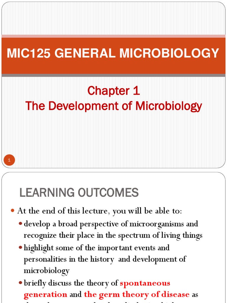 Introduction To Microbiology Chapter 1 | PDF | Microorganism | Microbiology