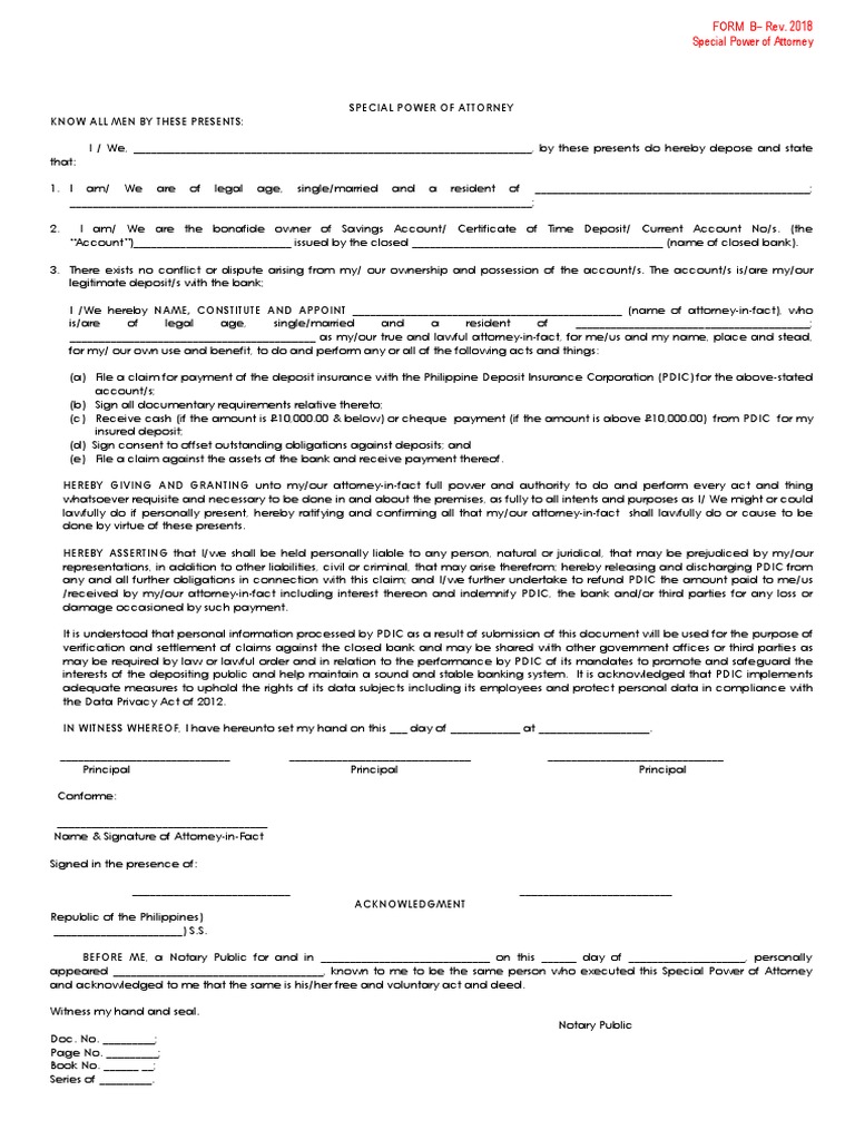 Spa Claims | PDF | Power Of Attorney | Payments