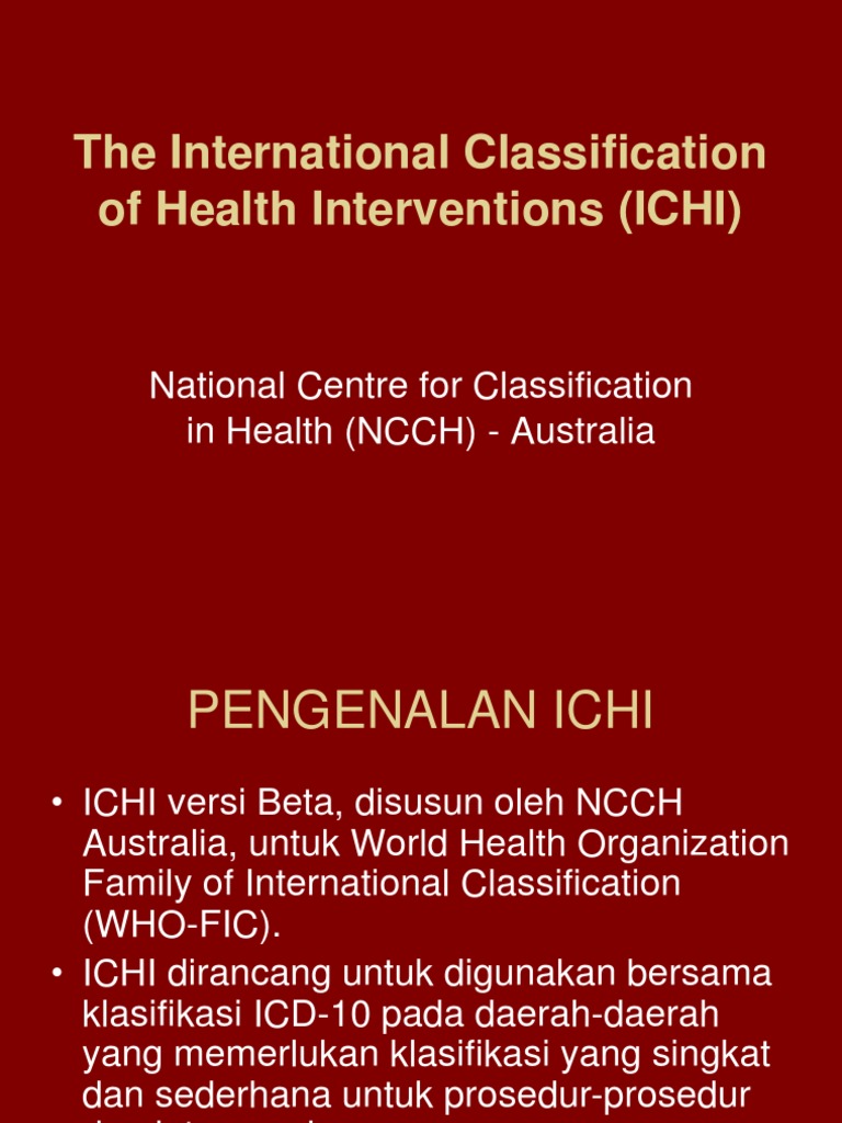 Panduan ICHI untuk Intervensi Kesehatan | PDF