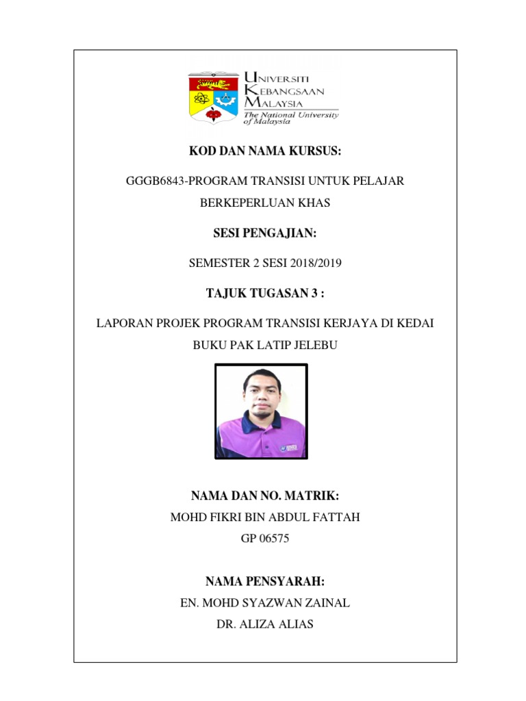 Tugasan-3 Laporan Projek Transisi Ke Kerjaya PDF | PDF