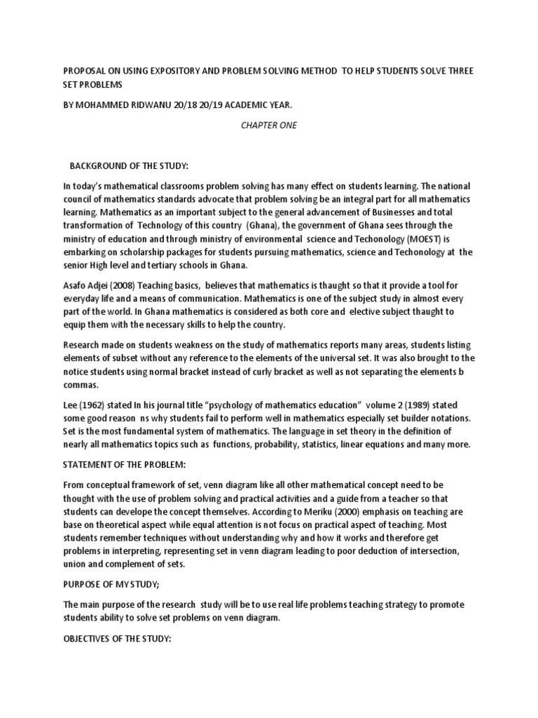 Research Proposal | PDF | Teaching Mathematics | Concept