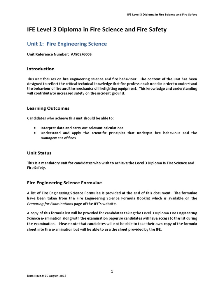 L3D1 - Fire Engineering Science | PDF | Ionizing Radiation | Hydrocarbons