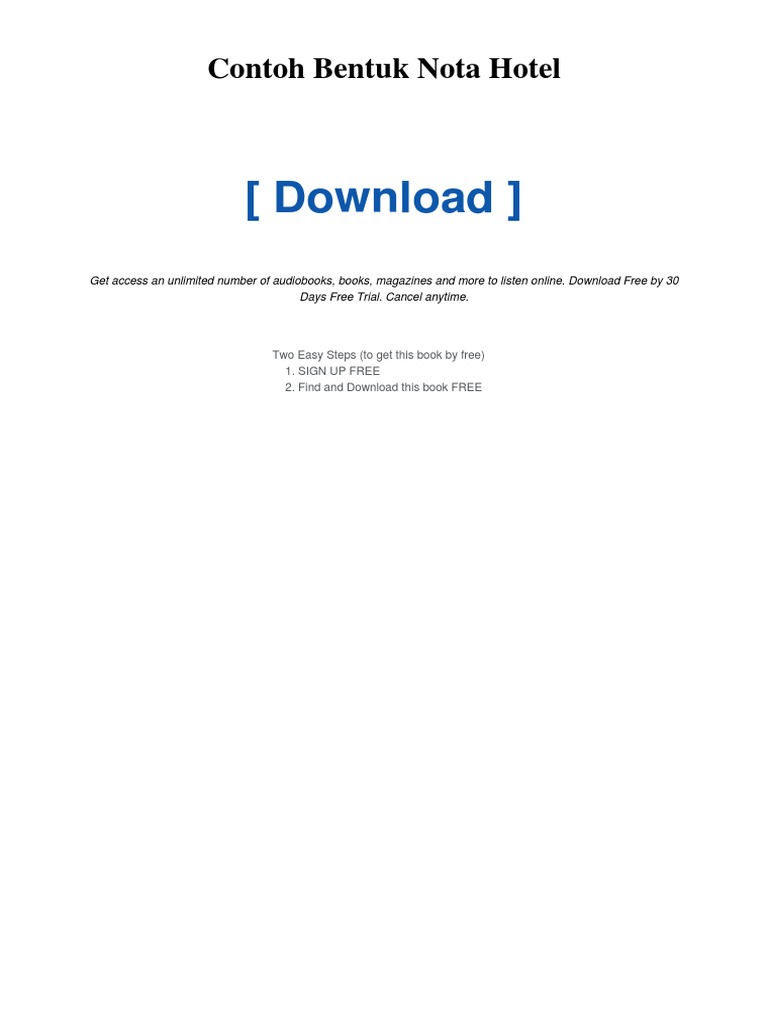 Kmqelyyj Contoh Bentuk Nota Hotel | PDF | Invoice | Business Documents