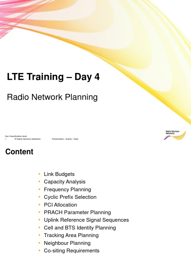 Lte Training Day 4 Radio Network Planning Pdf
