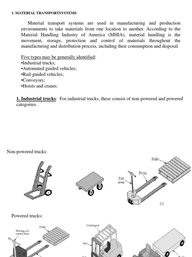 Unit-4 Material Handling Systems | PDF | Warehouse | Crane (Machine)