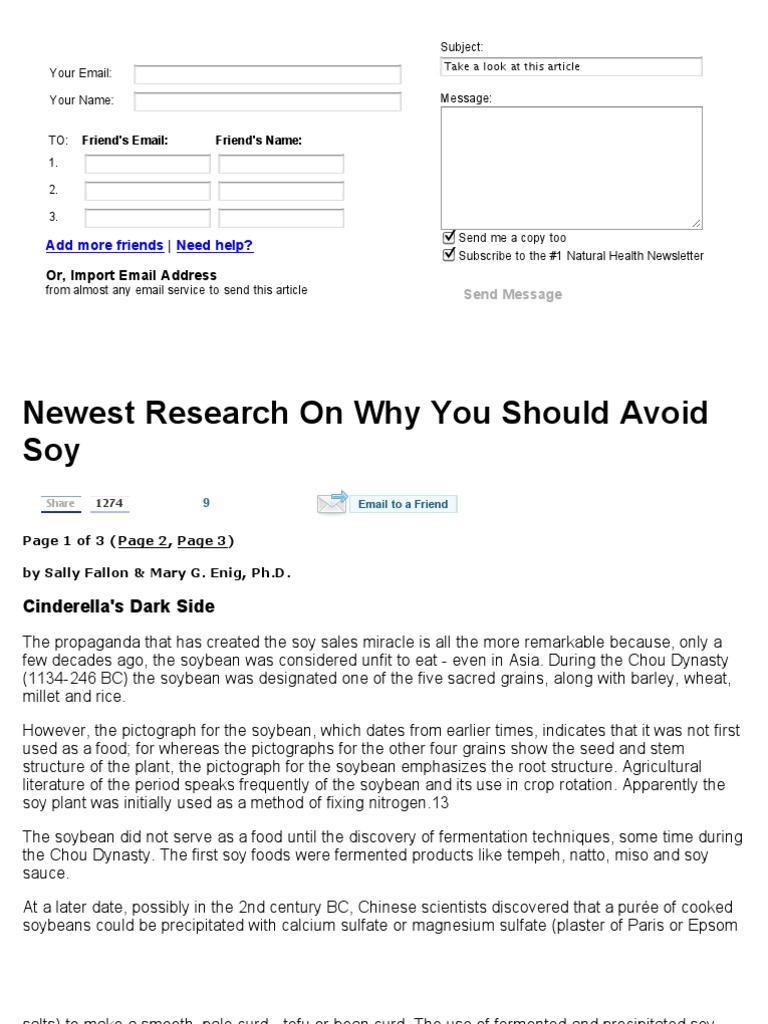 Newest Research On The Dangers of Soy | PDF | Soybean | Tofu