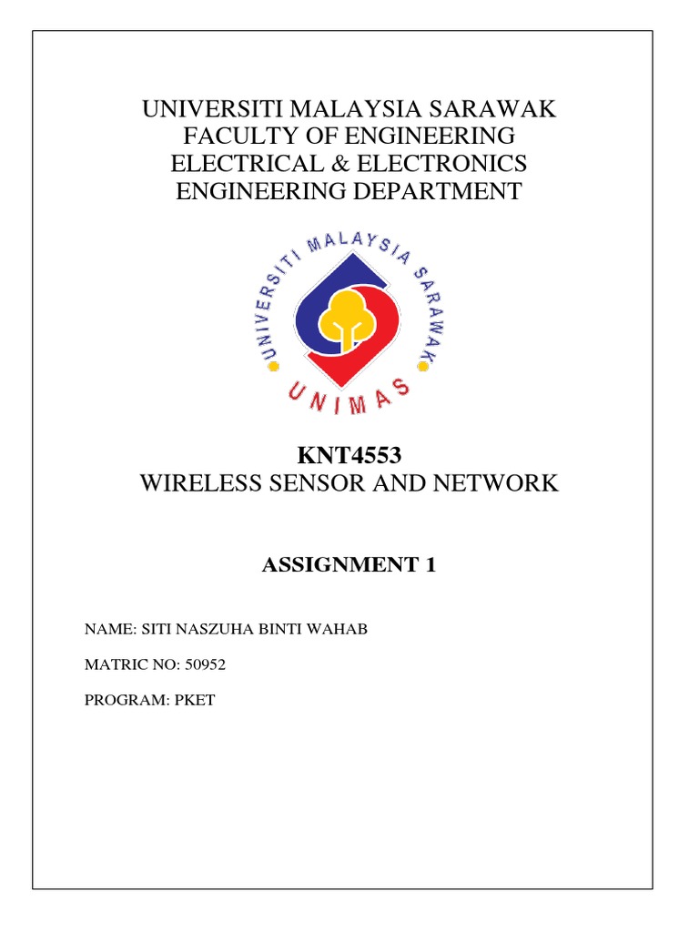 Assignment 1 | PDF | Wireless Sensor Network | Wireless Lan