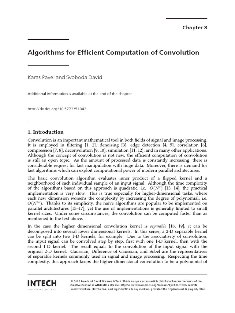 Algorithms For Efficient Computation of Convolution | PDF | Fast Fourier Transform | Convolution