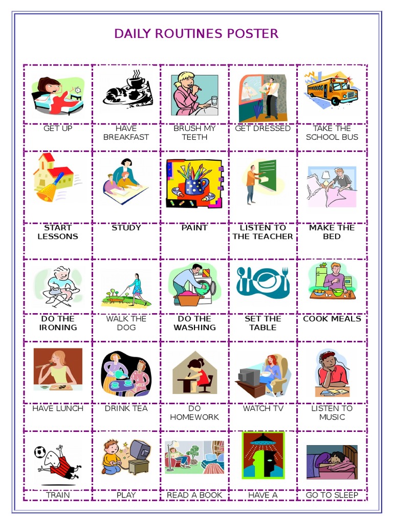 Daily Routines Poster | PDF