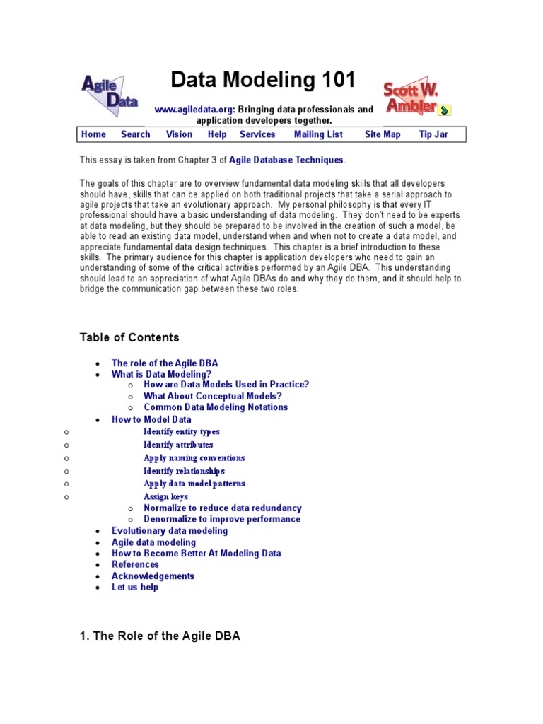 Data Modeling 101:: Bringing Data Professionals and Application ...