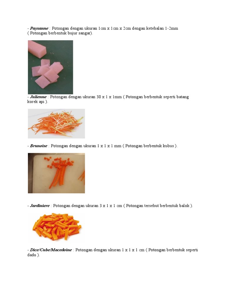 Jenis Potongan | PDF