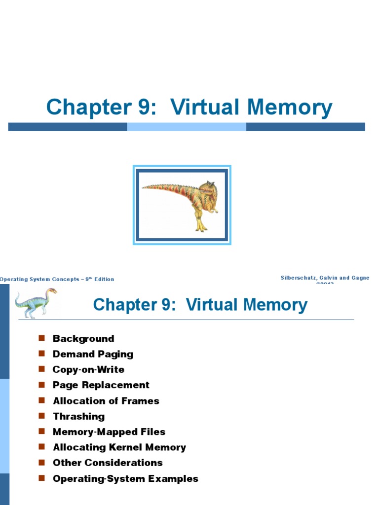 Chapter 9 Virtual Memory Silberschatz Galvin And Gagne 2013