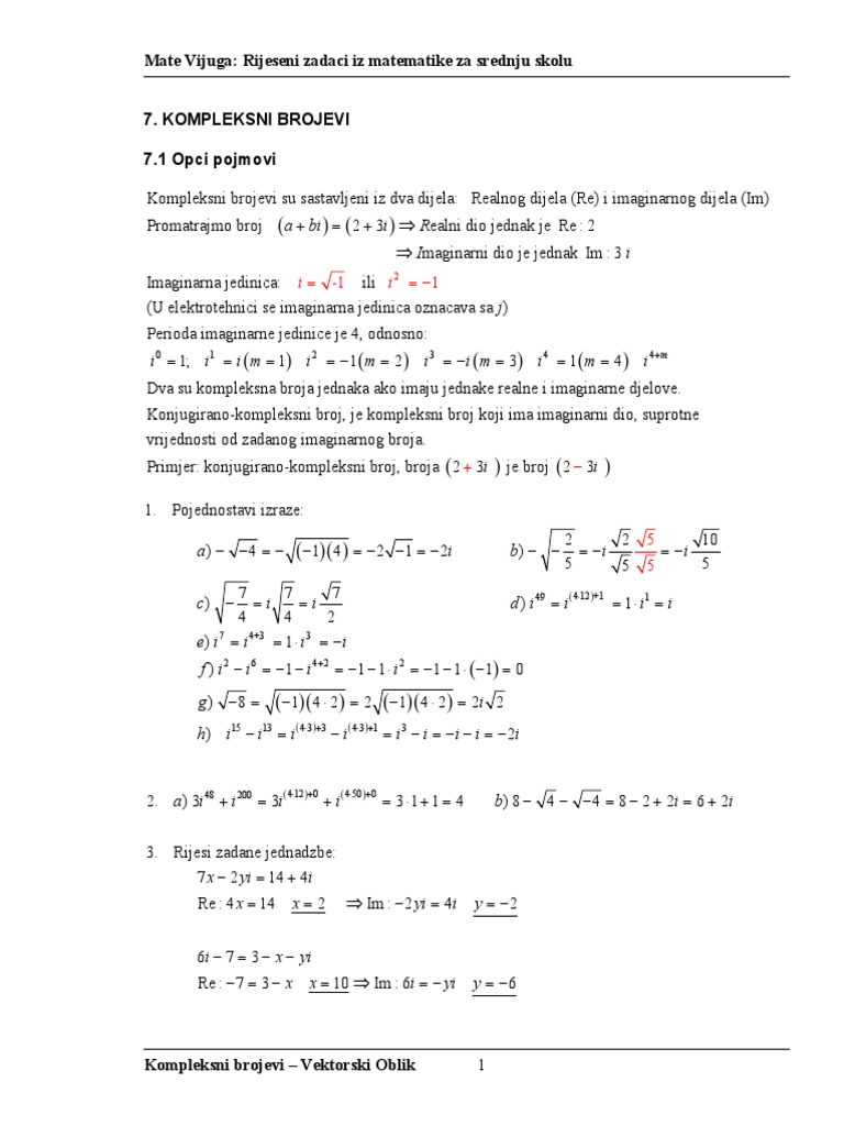 Mate Vijuga - Rijeseni Zadaci Iz Matematike Za Srednju Skolu | PDF