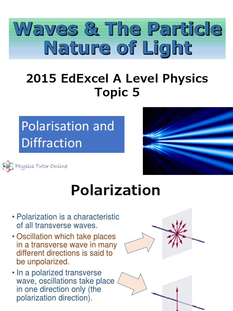 Polarisation and Diffraction | PDF | Diffraction | Polarization (Waves)
