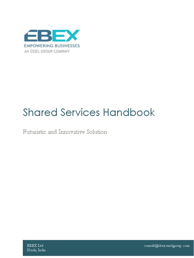 Shared Services Handbook | PDF | Business Process | Procurement