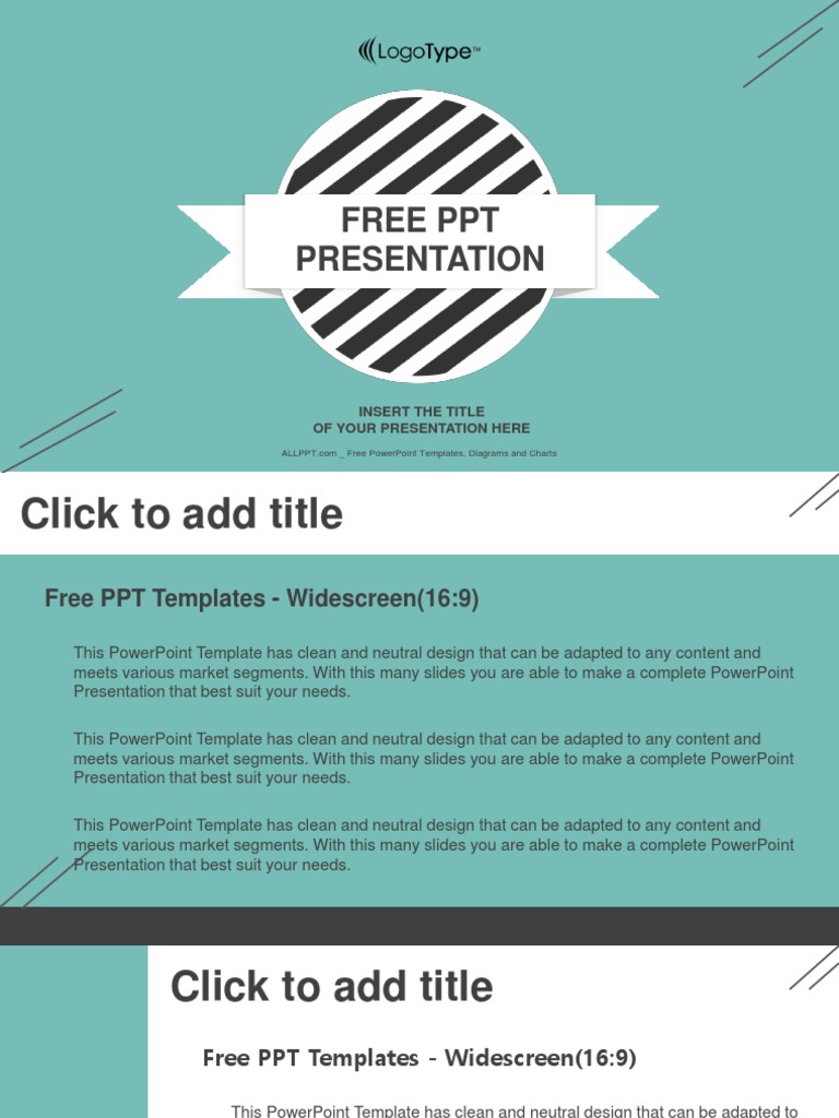 Ribbon Banner PowerPoint Templates Widescreen | PDF | Microsoft Power ...