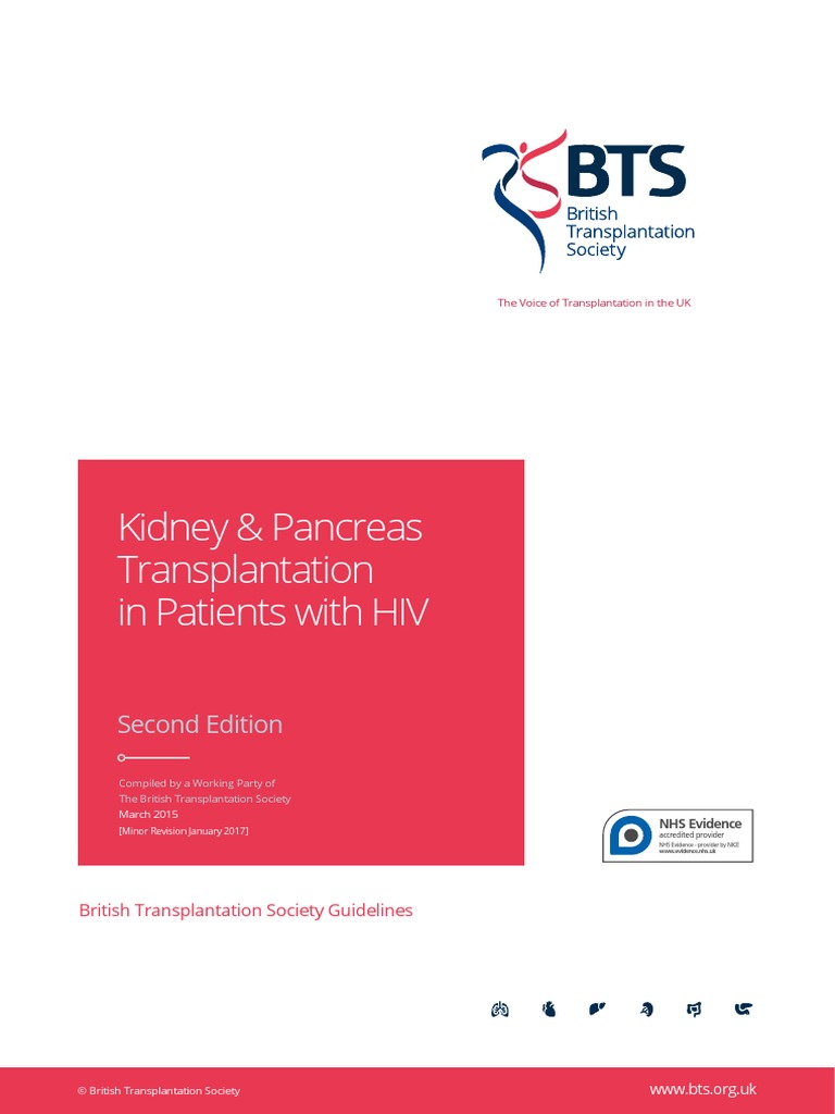 Kidney & Pancreas Transplantation in Patients With HIV: Second Edition ...