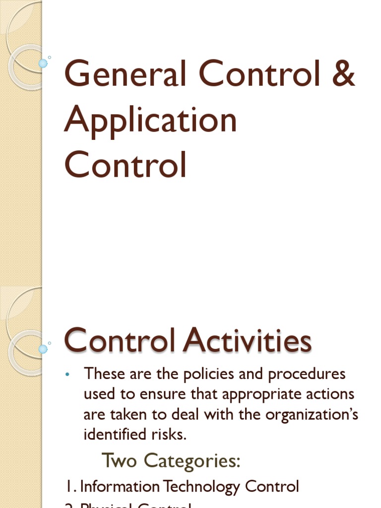 General Control and Application Control | Download Free PDF ...
