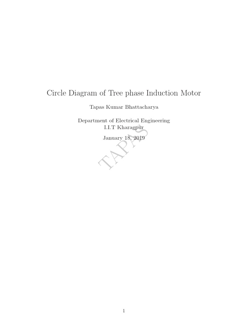 Induction Motor Circle Diagram | PDF | Electromagnetism | Electrical ...