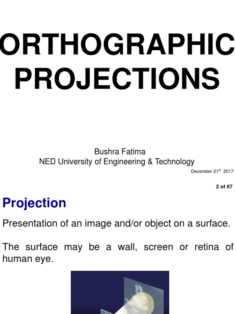 Orthographic Projections: Bushra Fatima NED University of Engineering ...
