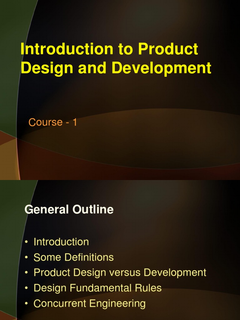Week 1 - Introduction To Product Design and Development | PDF | New ...