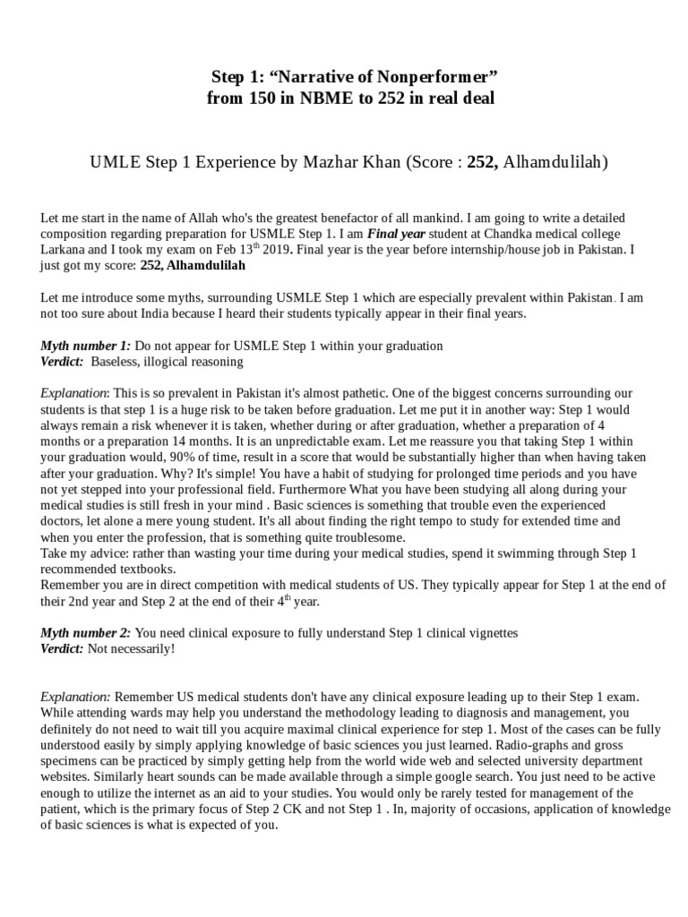 USMLE Step 1 in Final Year | PDF | United States Medical Licensing ...