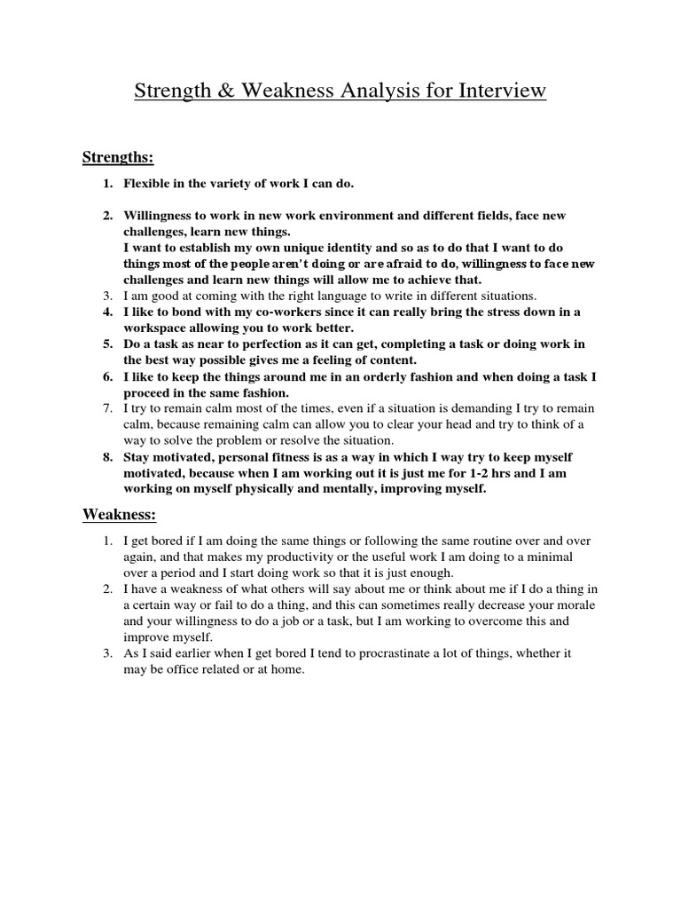 SWAT Analysis For Interview | PDF