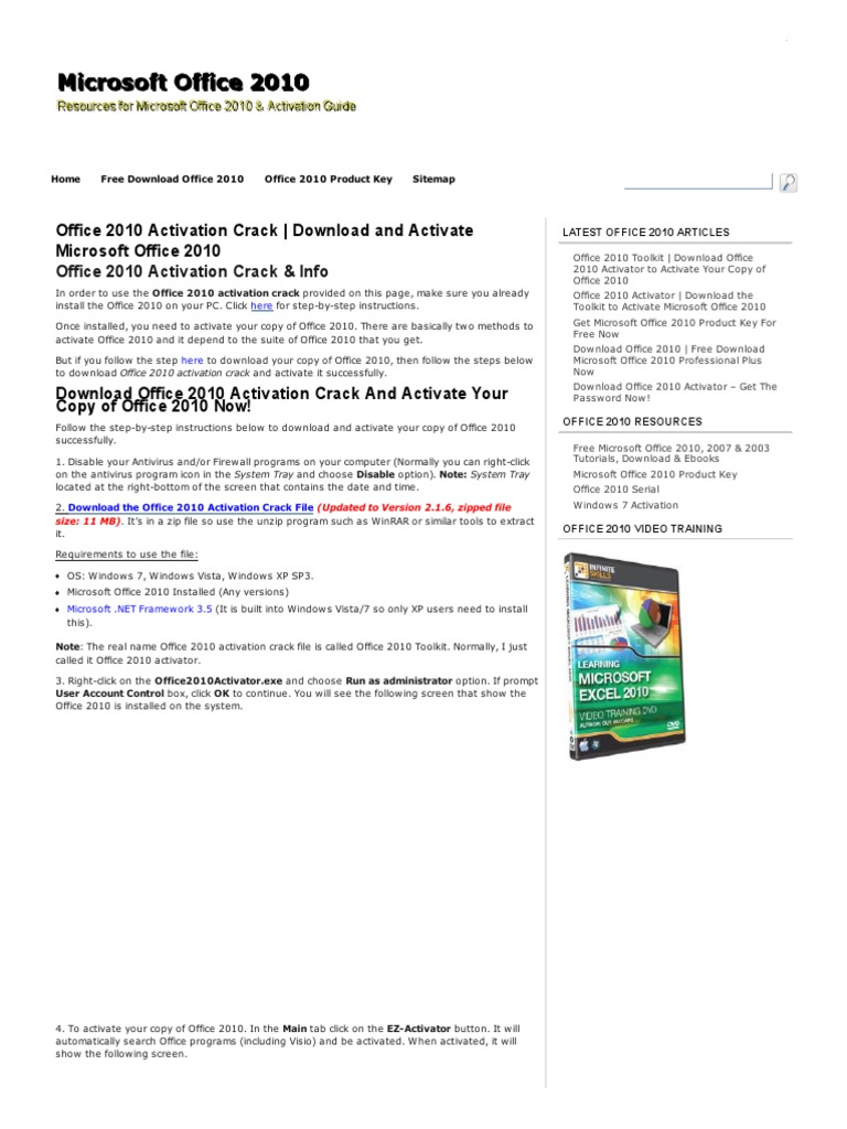 Microsoft Office 2010 Training Materials