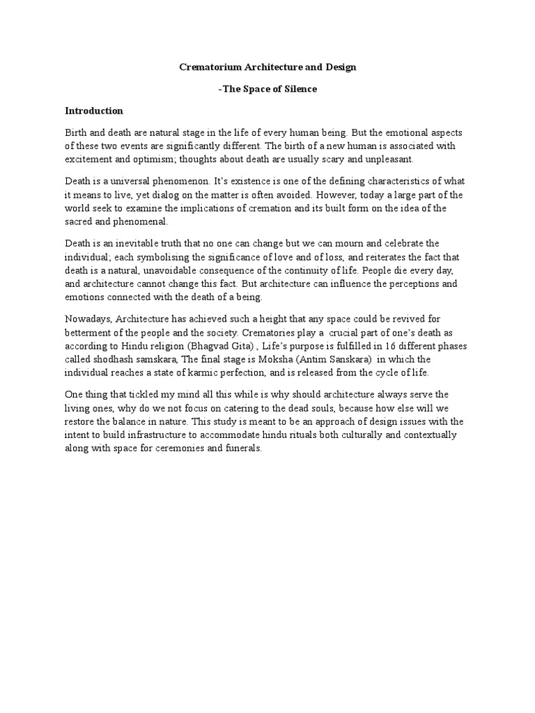 Crematorium Architecture and Design | PDF | Cremation | Death