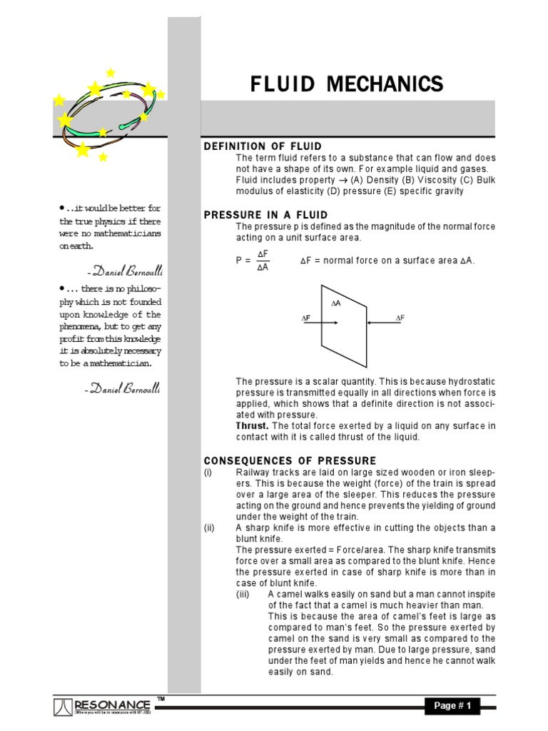 Fluid Mechanics Theory | PDF | Buoyancy | Fluid Dynamics