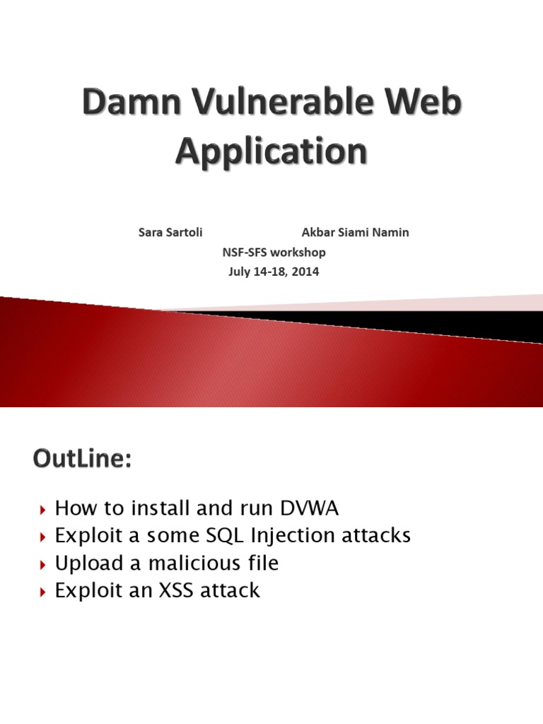 Damn Vulnerable Web Applications | PDF | Information Technology ...