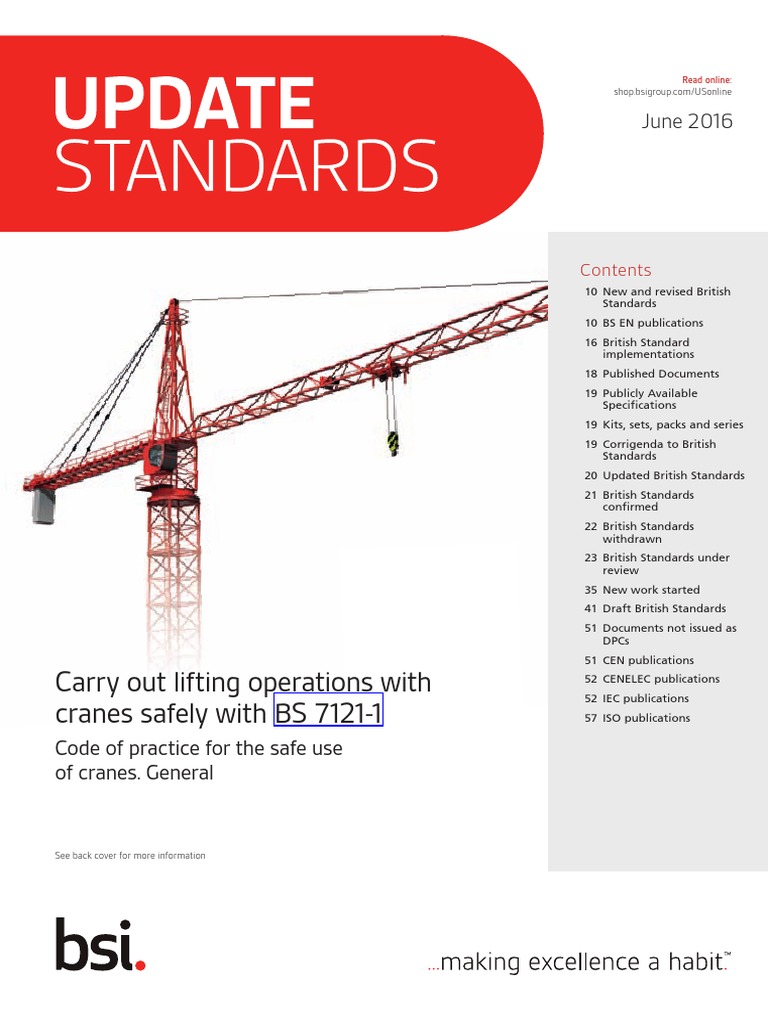 BSI Update Standards June 2016 PDF | PDF | Engineering | Evaluation
