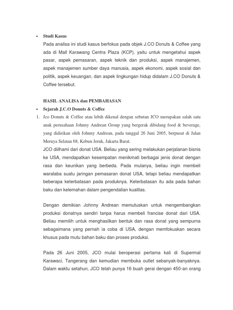 Studi Kasu Jco | PDF