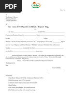 NOC Application Form PDF | PDF