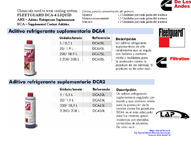 Fleetguard Dca-4 Liquid | PDF