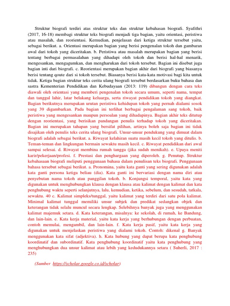 Struktur Dan Unsur Biografi Tokoh Pendidikan Ki Hajar Dewantara Pdf