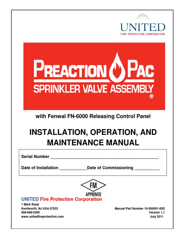 Installation, Operation, and Maintenance Manual: With Fenwal FN-6000 ...