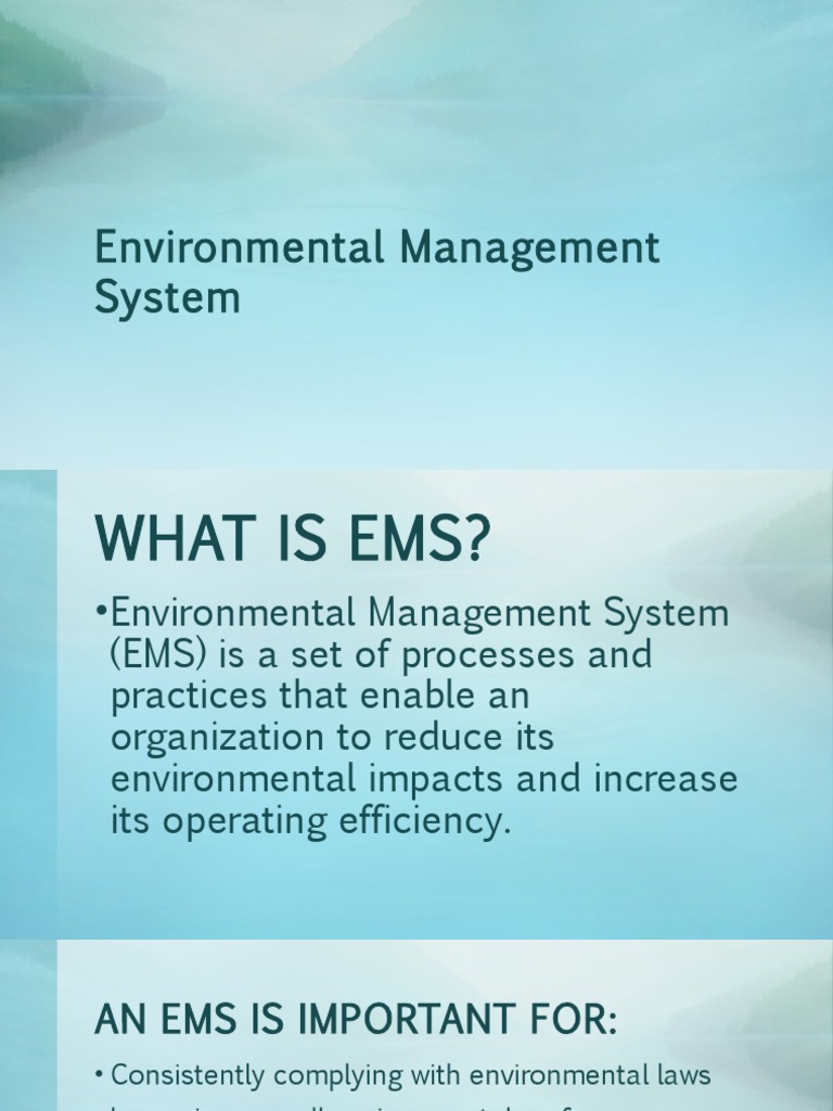 Overview of Environmental Management System | PDF | Environmental ...