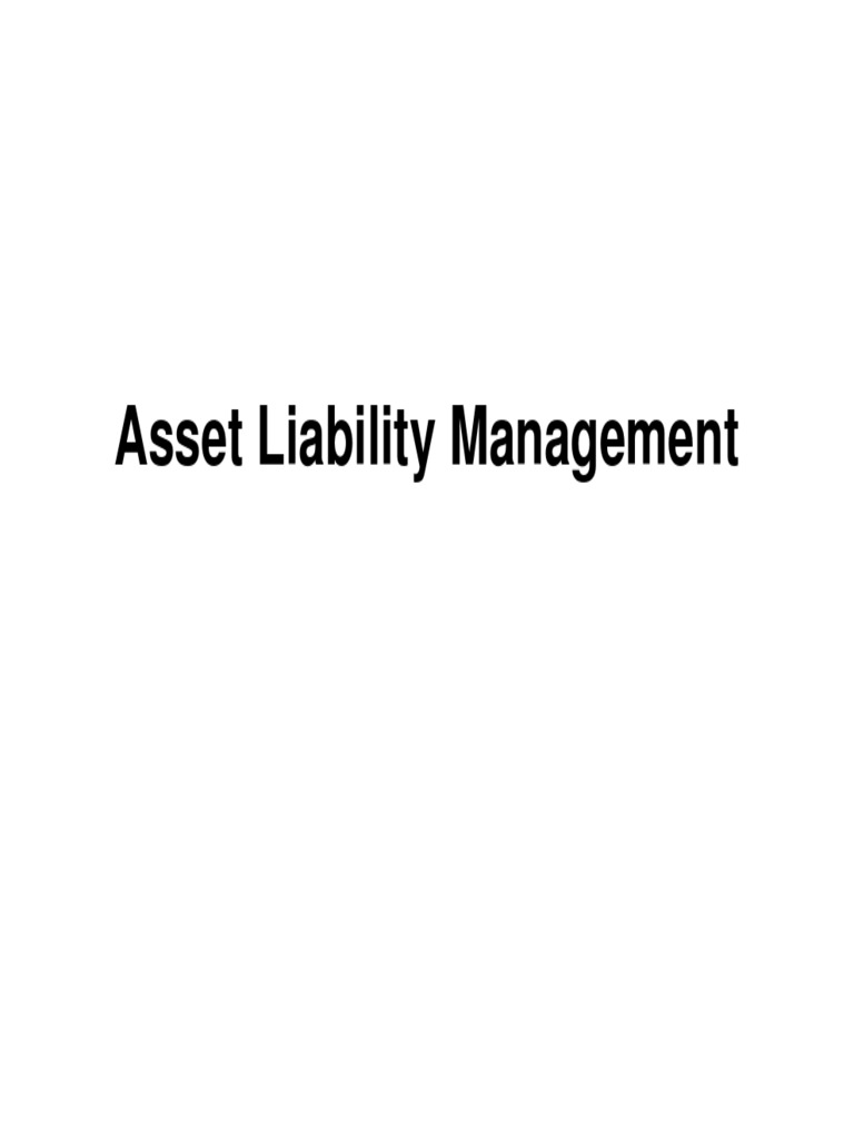 3 - 1-Asset Liability Management PDF | Download Free PDF | Interest ...